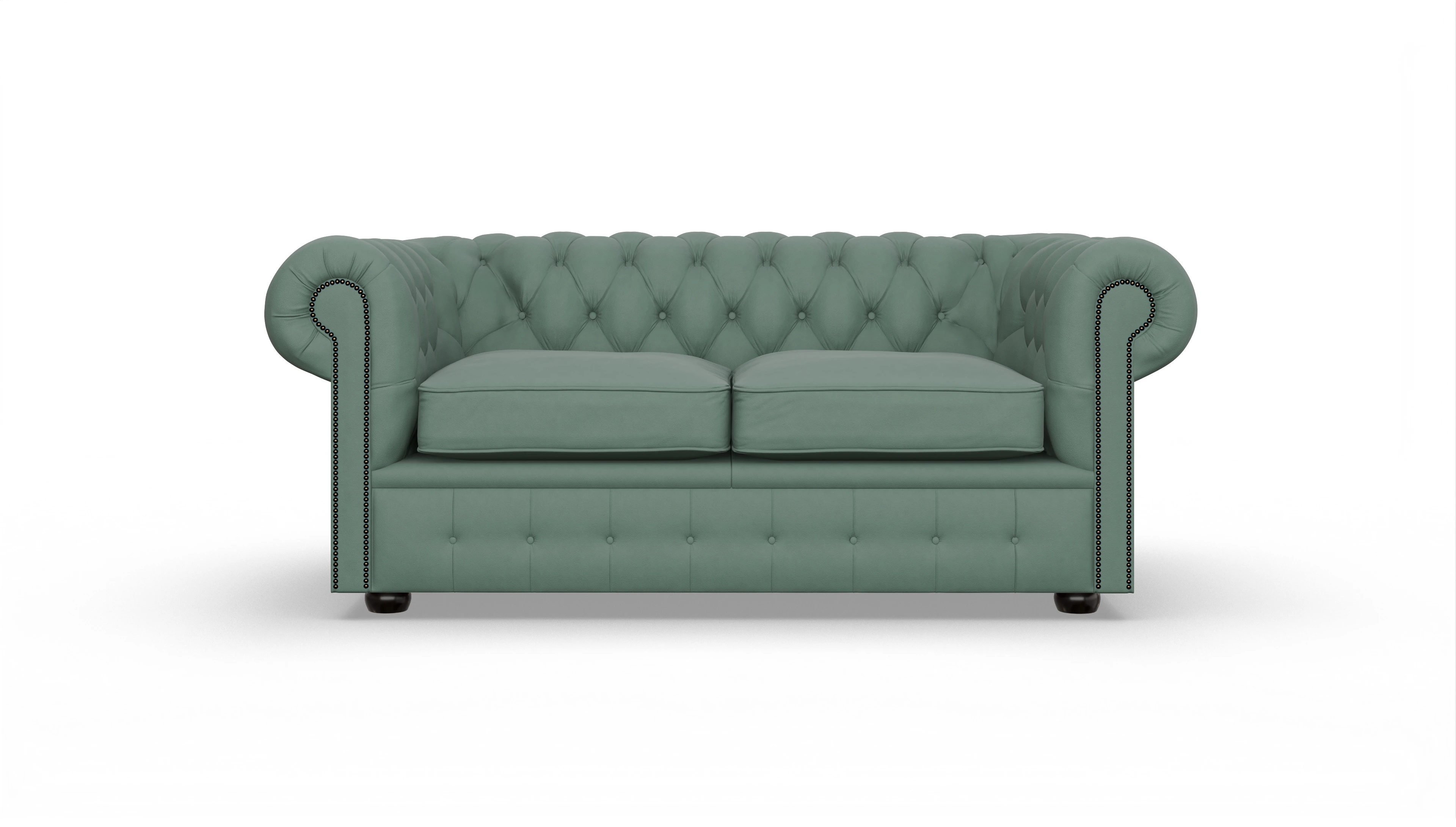 Chesterfield Sofa Brighton Leder grun VON WILMOWSKY